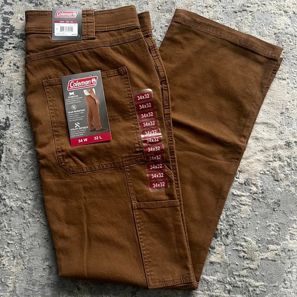 Coleman | Pants | Coleman Mens Canvas Utility Stretch Comfortable Work ...
